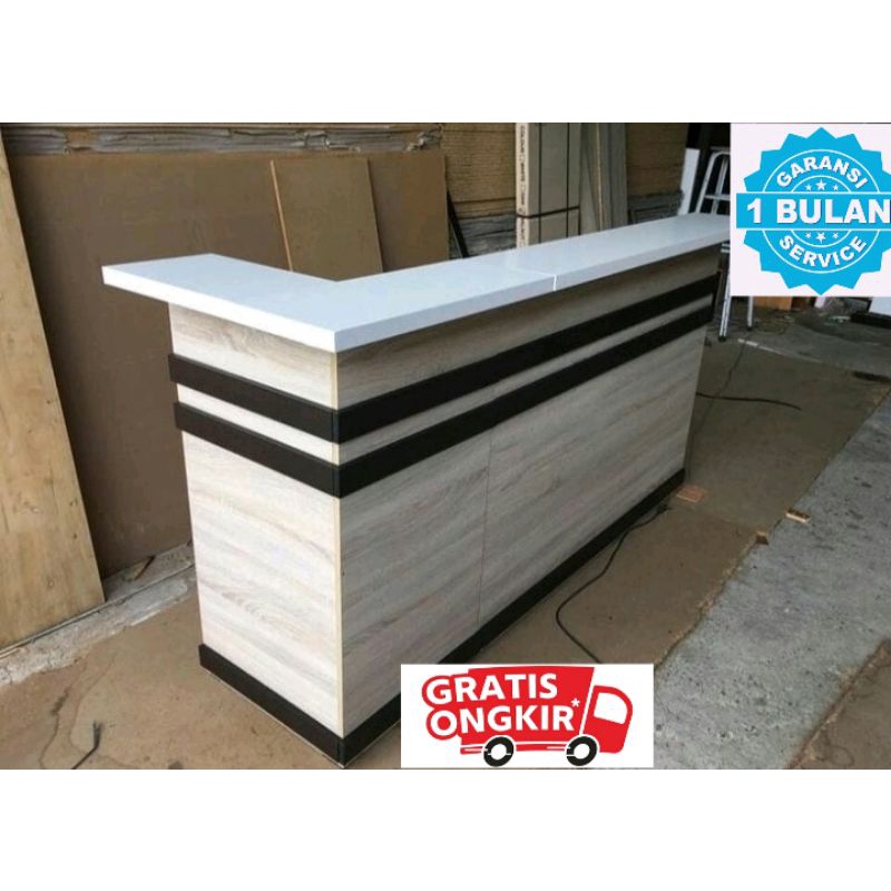 Jual Meja kantor / meja resepsionist custom finishing HPL bisa request ...