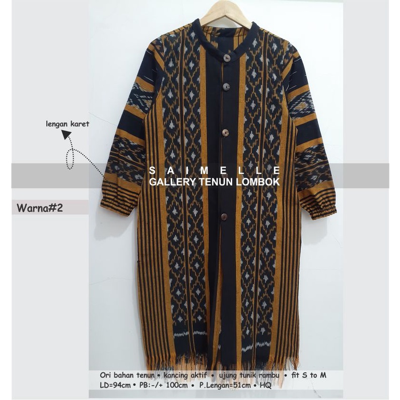 Jual Baju Tenun Tunik Etnik Lombok by SAIMELLE gallery tenun Lombok | Shopee Indonesia