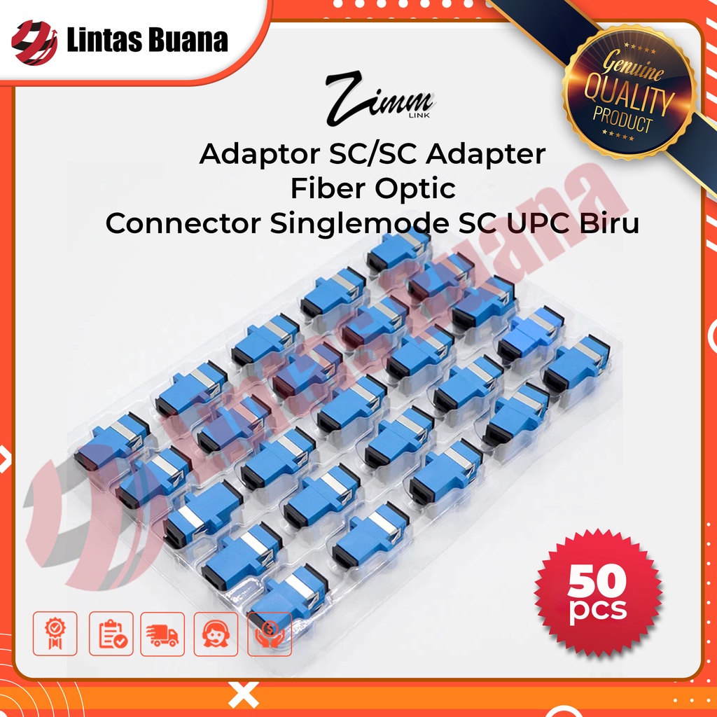 Jual Connector SC Adapter Optical Biru 1 pack 50 PCS | Shopee Indonesia