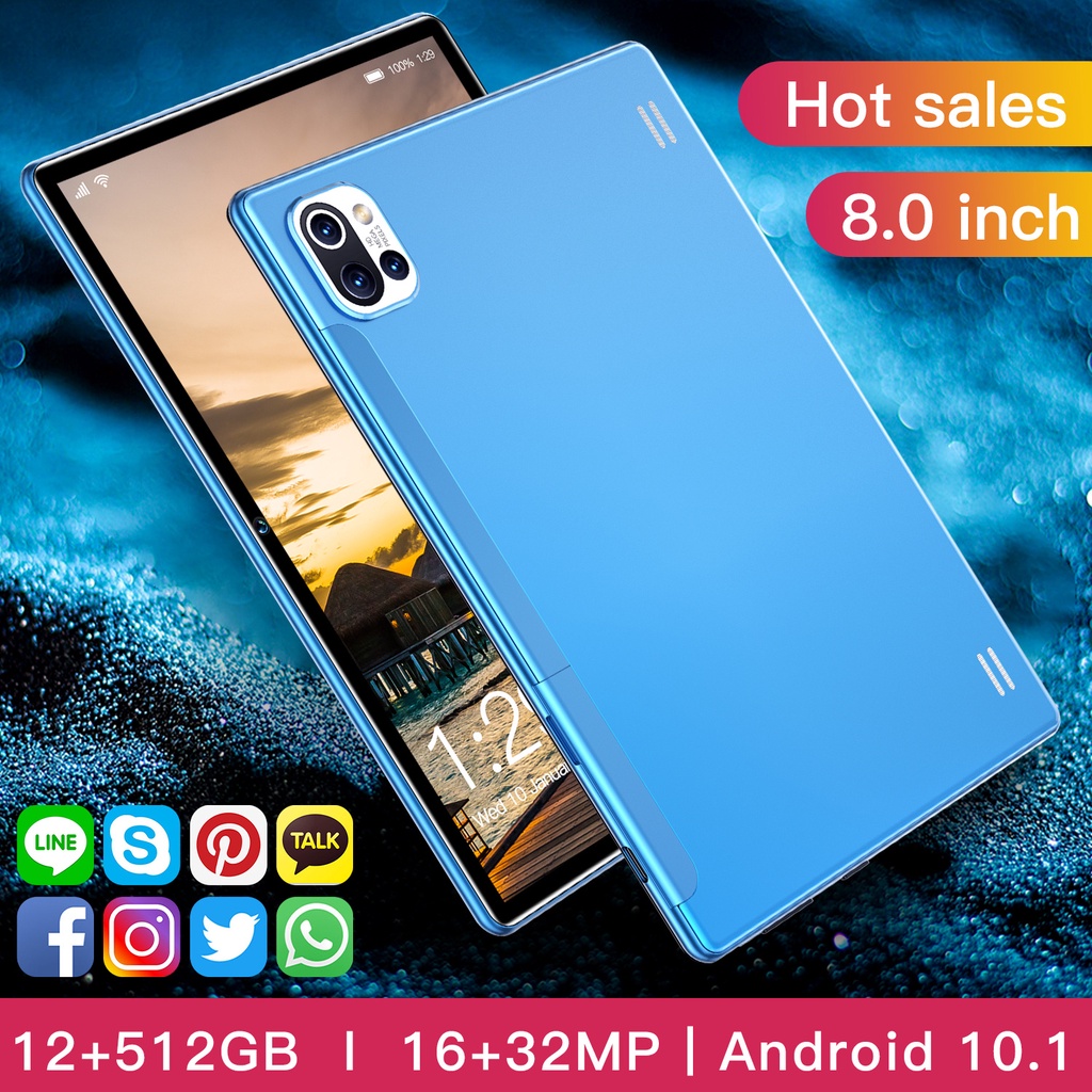 Jual Tablet 12/512GB Android 11 OS 8 inch FHD Screen Dual SIM Card ...