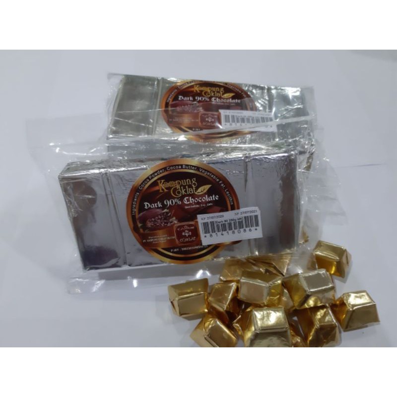 Jual Coklat Dark blok 90% Netto 250gram. Rendah Lemak Dan Rendah Gula ...