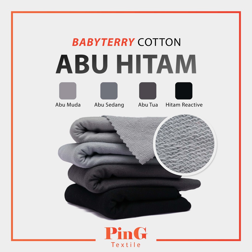 Jual BABYTERRY COTTON | ABU ABU HITAM BAHAN KAIN SWEATER HOODIE ...