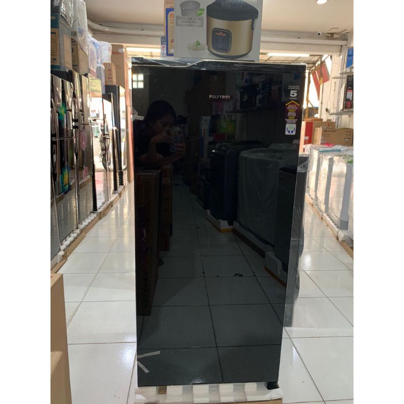 Jual kulkas Polytron PRA 18 ZX seri terbaru pintu glas ( seri terbaru ...