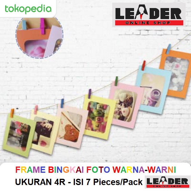 Jual Frame Foto Gantung Ukuran 4R Isi 7Pcs Warna-Warni - Bingkai Foto ...