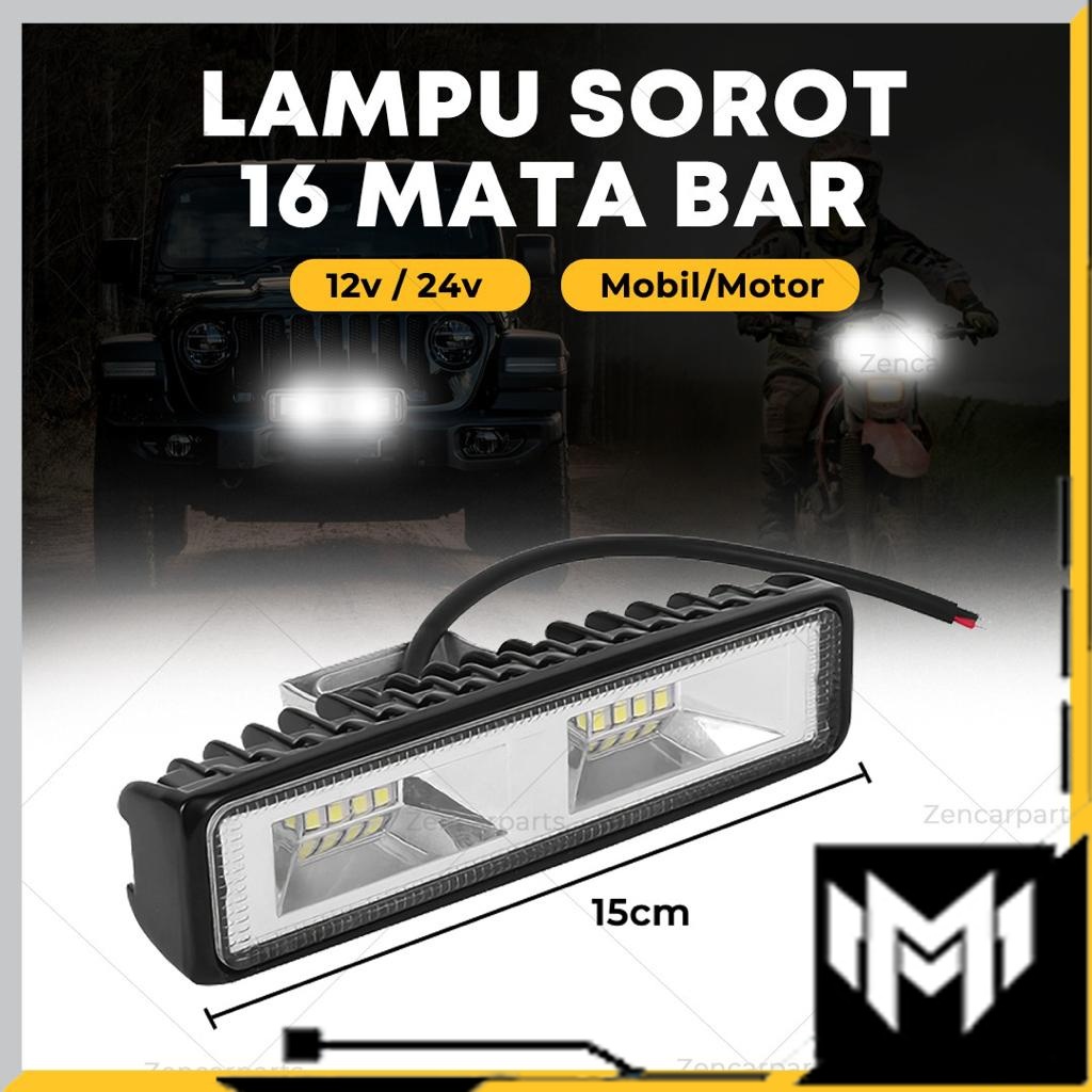 Jual Lampu Tembak Sorot Led 12 Mata titik Cree CWL 12v 24v Motor Mobil 20W | Shopee Indonesia
