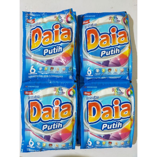 Jual Daia putih saset 1000an 53 gr isi 12 pcs | Shopee Indonesia