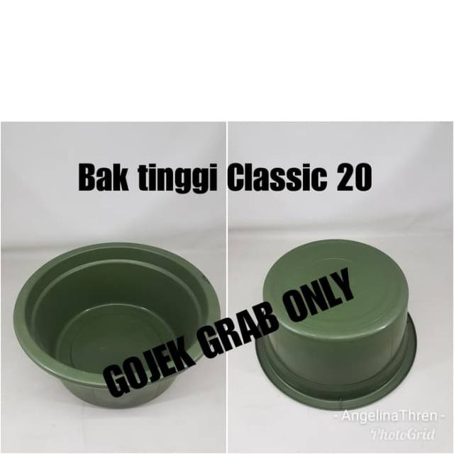 Jual bak tinggi classic 20 / bak plastik bulat 39X18 JET GOJEK GRAB ...