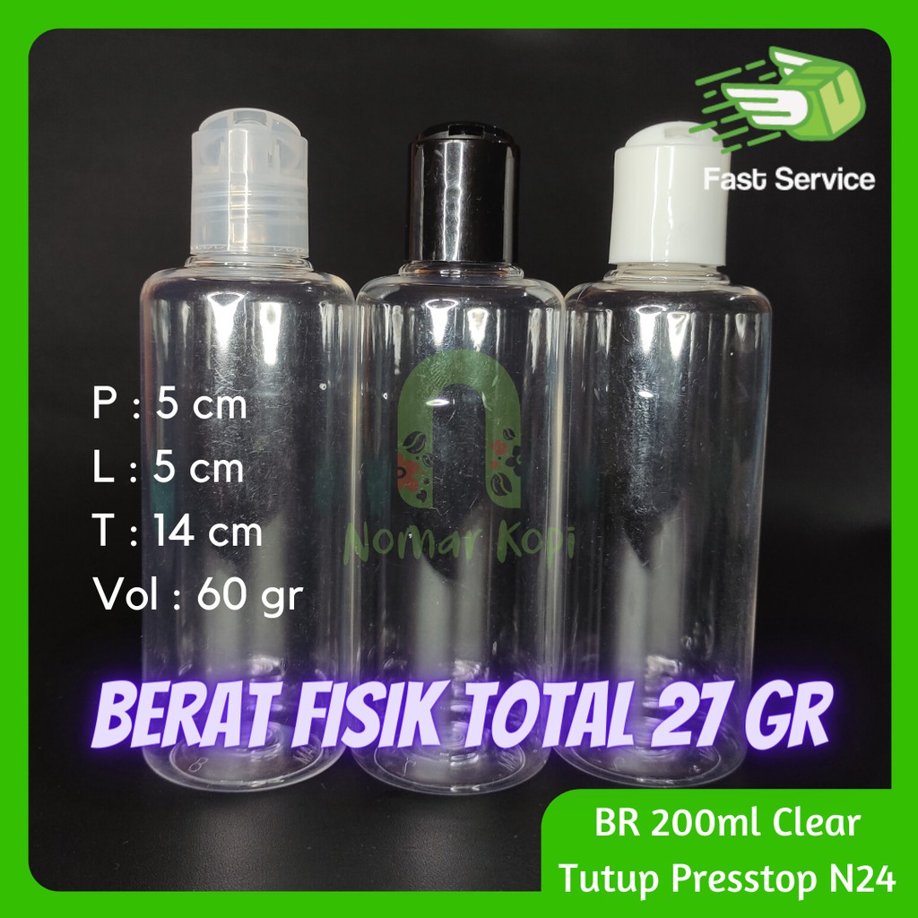 Jual Botol 200ML BR Clear Presstop | Shopee Indonesia