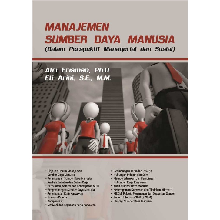Jual Buku Manajemen Sumber Daya Manusia: Dalam Perspektif Managerial Dan Sosial - Original ...