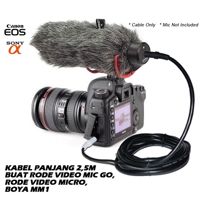 Jual Kabel Panjang Buat Rode Boya Video Mic Audio Recoder Ke DSLR Dan ...