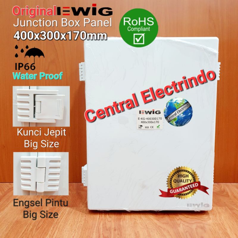Jual Junction Box Panel KG 400×300×170mm Plastik ABS EWIG With Base ...