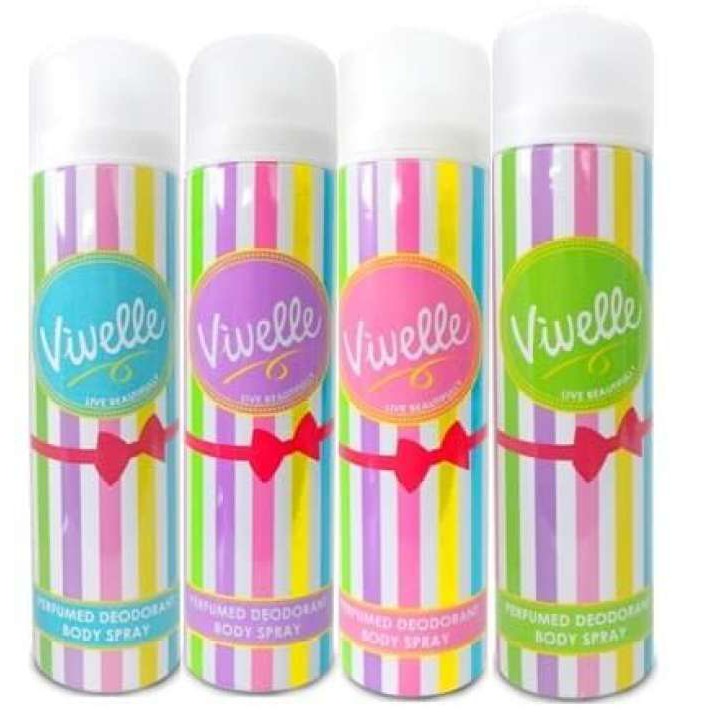 Jual Vivelle Perfumed Deodorant Body Spray 150ml | Shopee Indonesia