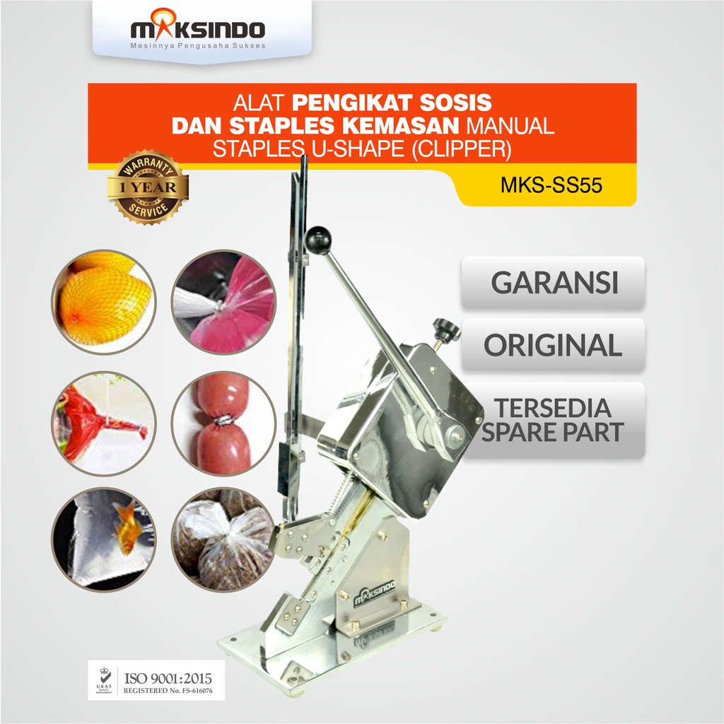 Jual Maksindo Alat Pengikat Sosis - Manual Staples U-Shape (Clipper ...