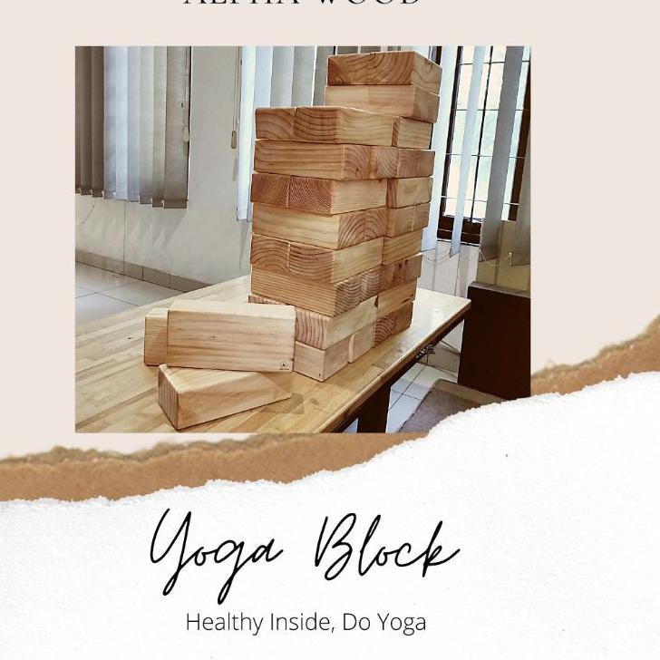 Jual Alpha Wood | Wooden Yoga Block Brick / Balok Yoga Kayu M58P ...