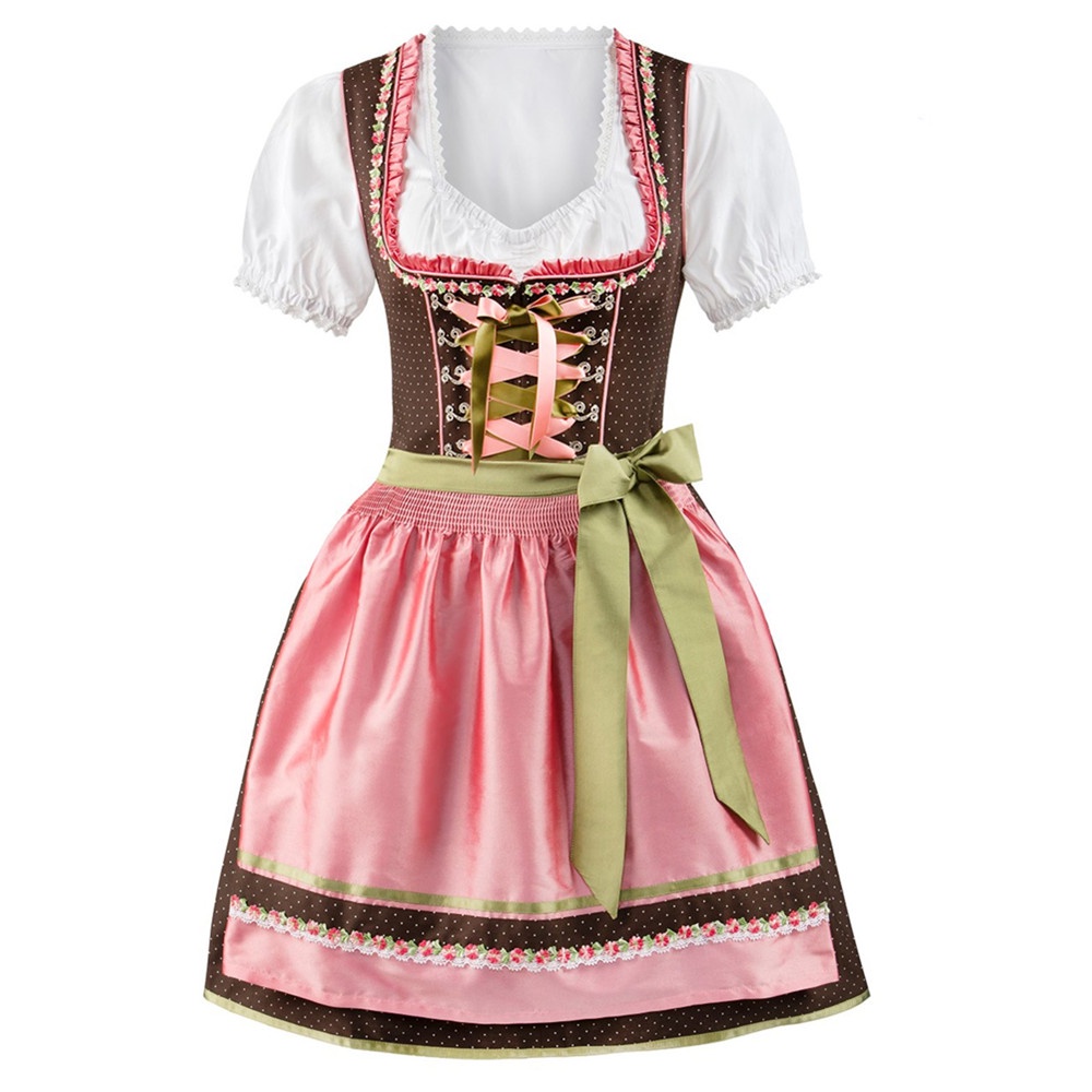 Jual Ladies Beer Maid Wench Costume Bavarian German Oktoberfest Dirndl ...