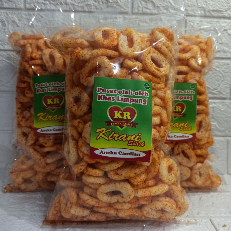 Jual KERUPUK KOIN PEDAS KERUPUK RING EXTRA PEDAS | Shopee Indonesia