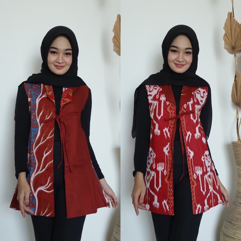 Jual OUTER TANPA LENGAN BATIK KAMPUS | Shopee Indonesia