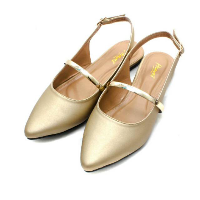 Jual Urban Heaves sepatu flat wanita Elia Gold - Flat shoes wanita ...