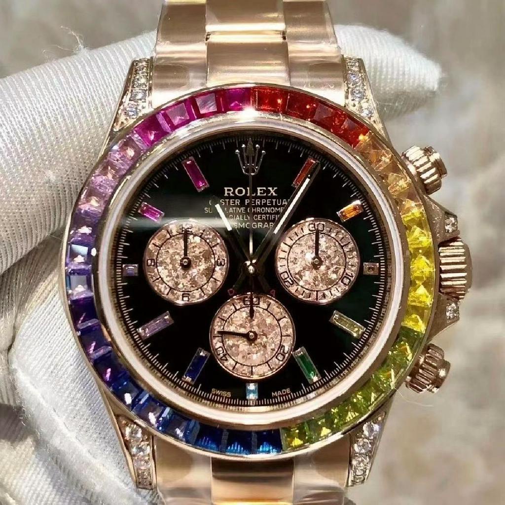 Jual Rolex Panda Rainbow Automatic Watch - Ditongna Series | Shopee ...
