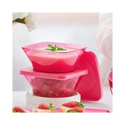 Jual clear square bowl tupperware | Shopee Indonesia