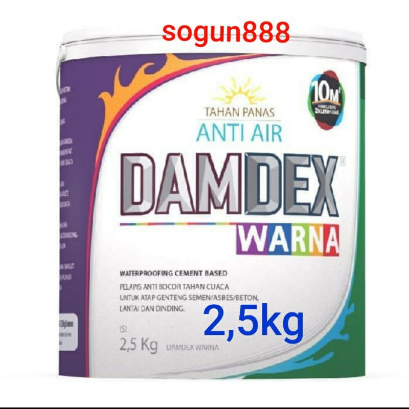 Jual Damdex Hitam galon 2,5kg. Cat waterproofing hitam | Shopee Indonesia