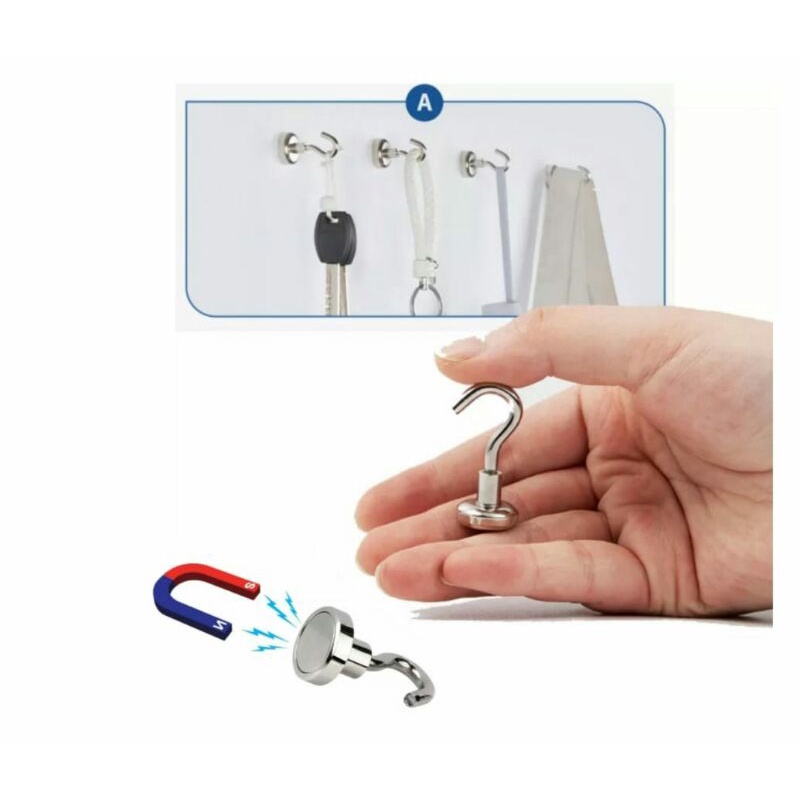 Jual gantungan bengkel magnet kait dinding super kuat magnetic hook ...
