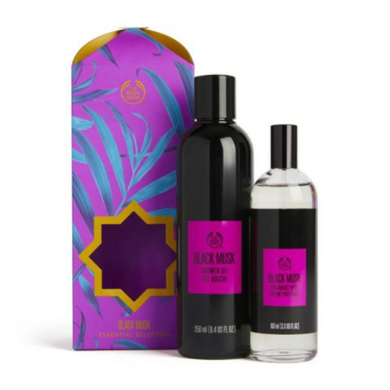 Jual Black musk gift set the body shop (shower gel+body mist) | Shopee ...