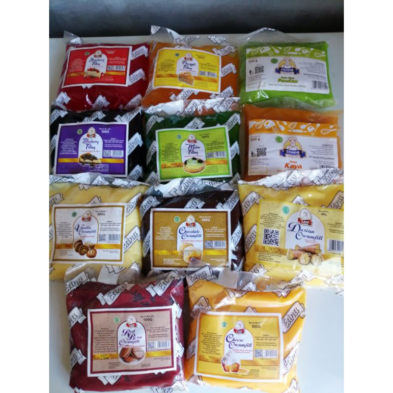 Jual Selai roti isian selai jelly creamfill isian donat edna 250g ...