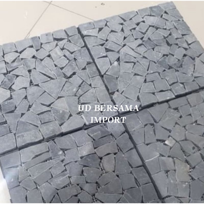 Jual KRIS Stone Deck Tile Deck Taman/Tile Outdoor/Batu Hitam 30x30CM ...