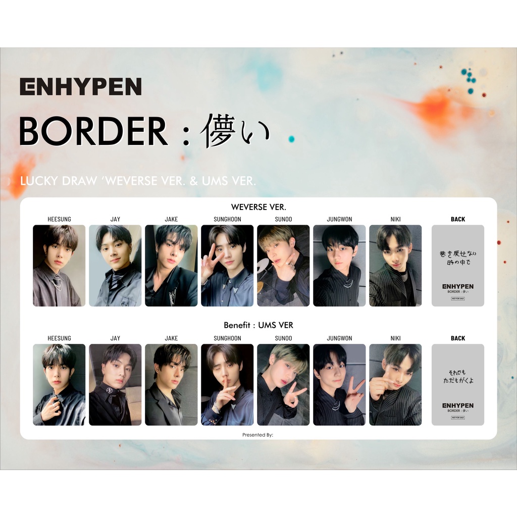 Jual [READY!!] PHOTOCARD ENHYPEN BORDER: DAY ONE, BORDER: HAKANAI ...