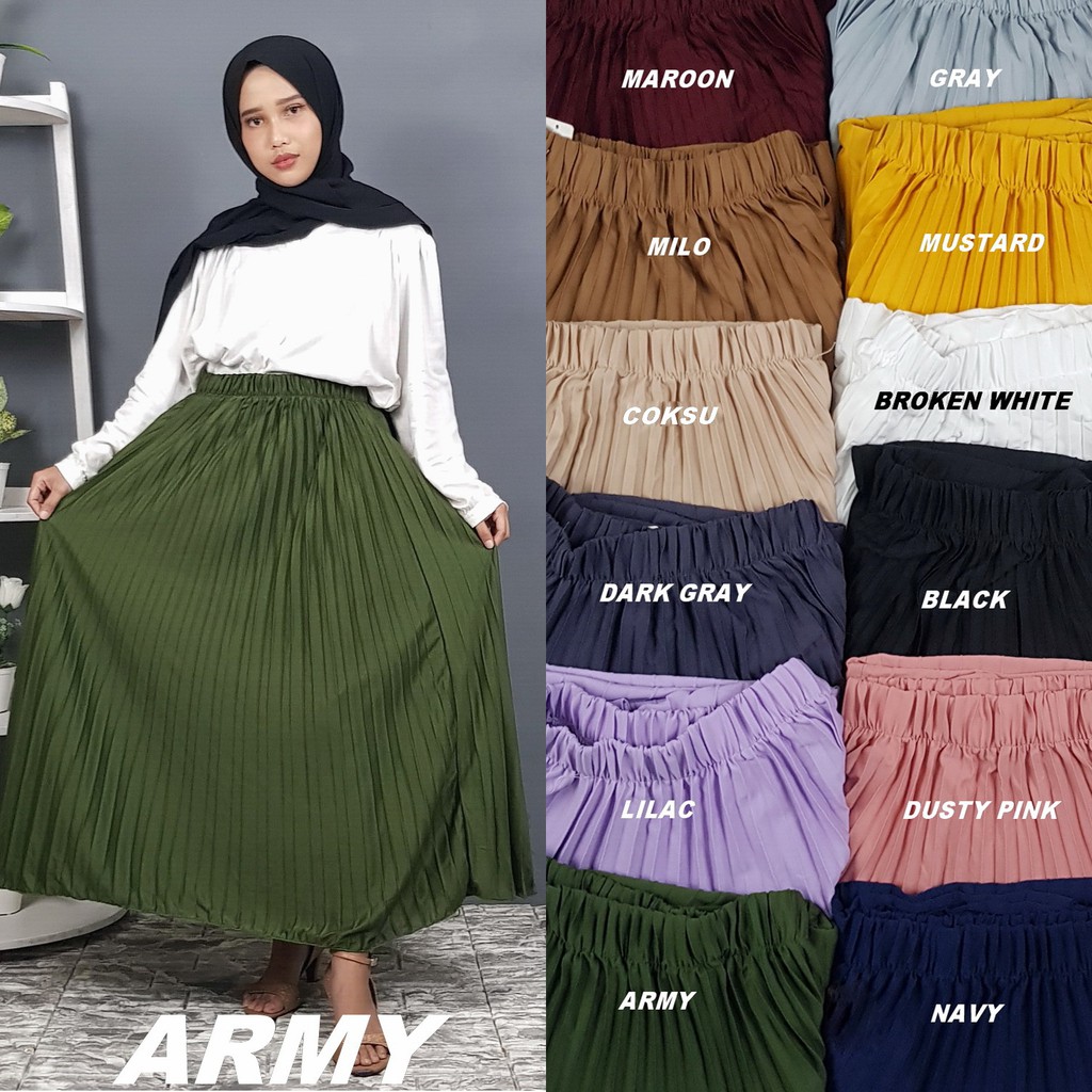 Jual Rok Plisket Mayung Premium | Shopee Indonesia