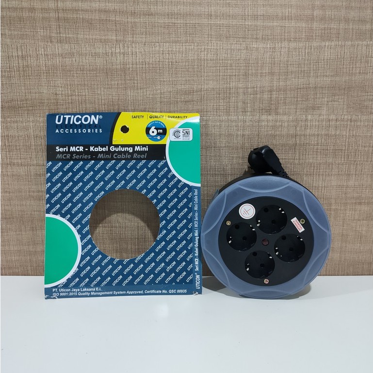 Jual Uticon Kabel Gulung Roll Cable Reel Mini 6M (MCR-2806) | Shopee ...