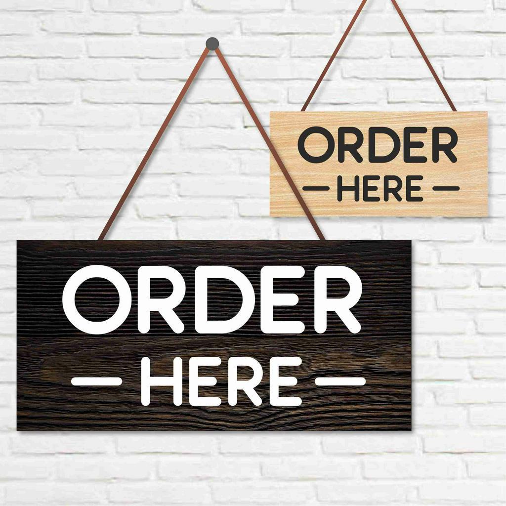 Jual order here signboard ukuran 23cm x 11cm | Shopee Indonesia