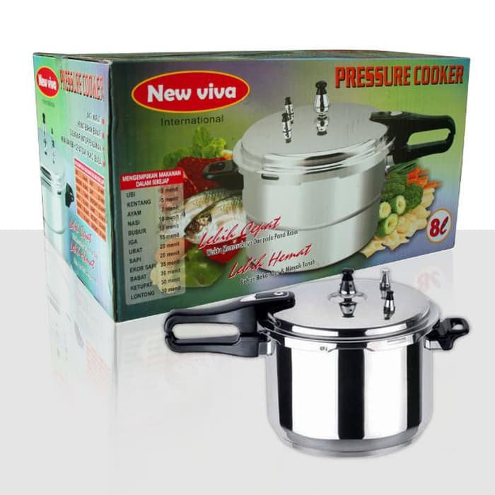 Jual PANCI PRESTO 8 LITER OMICHIKO NEW VIVA TRISONIC CYPRUS PRESSURE COOKER | Shopee Indonesia