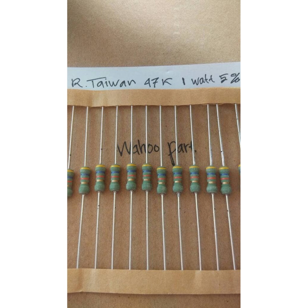 Jual Resistor 47K 1 watt 5% taiwan harga per 10 pcs | Shopee Indonesia
