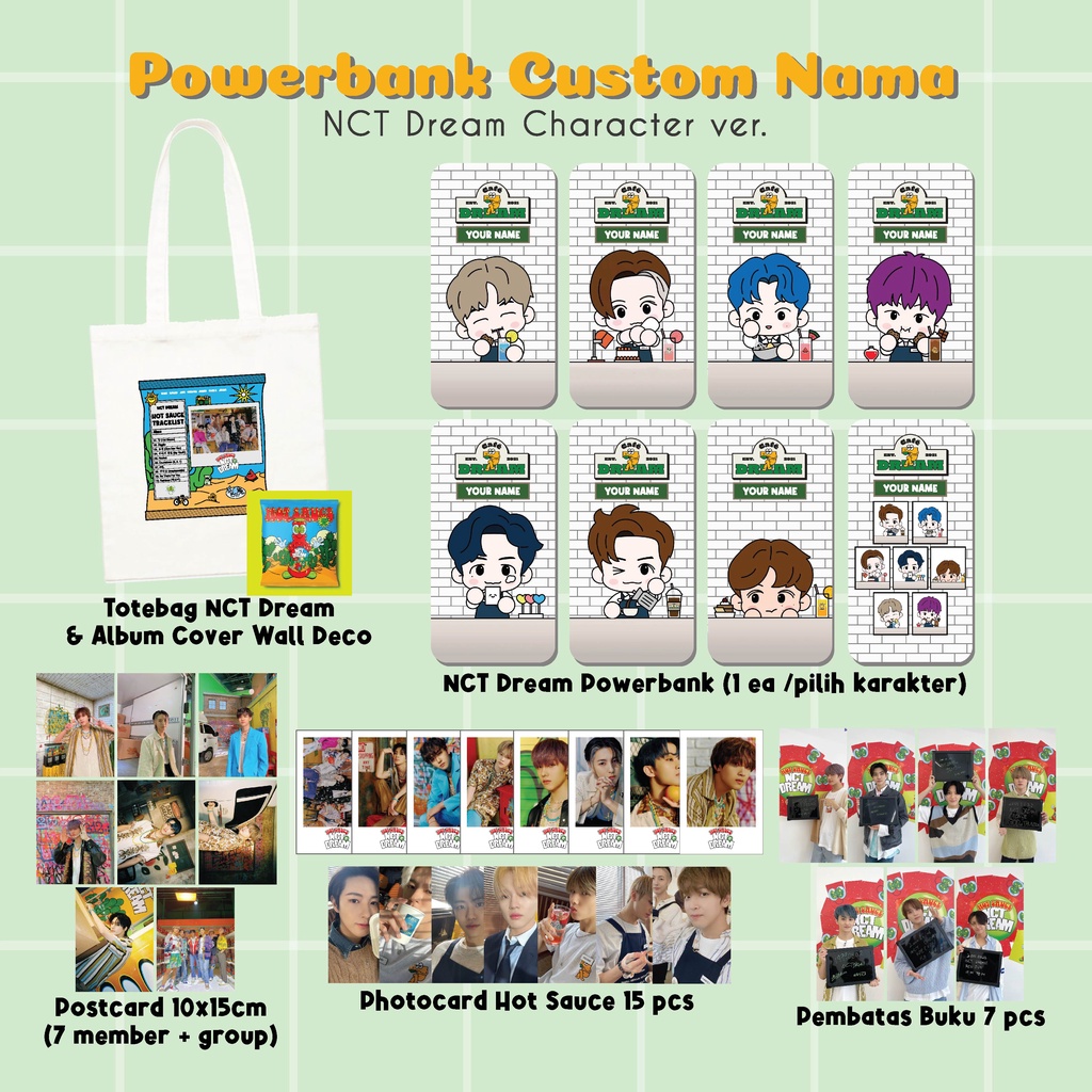 Jual [Custom Nama] NCT Dream Powerbank Character 10.000MAH Coocha.id ...