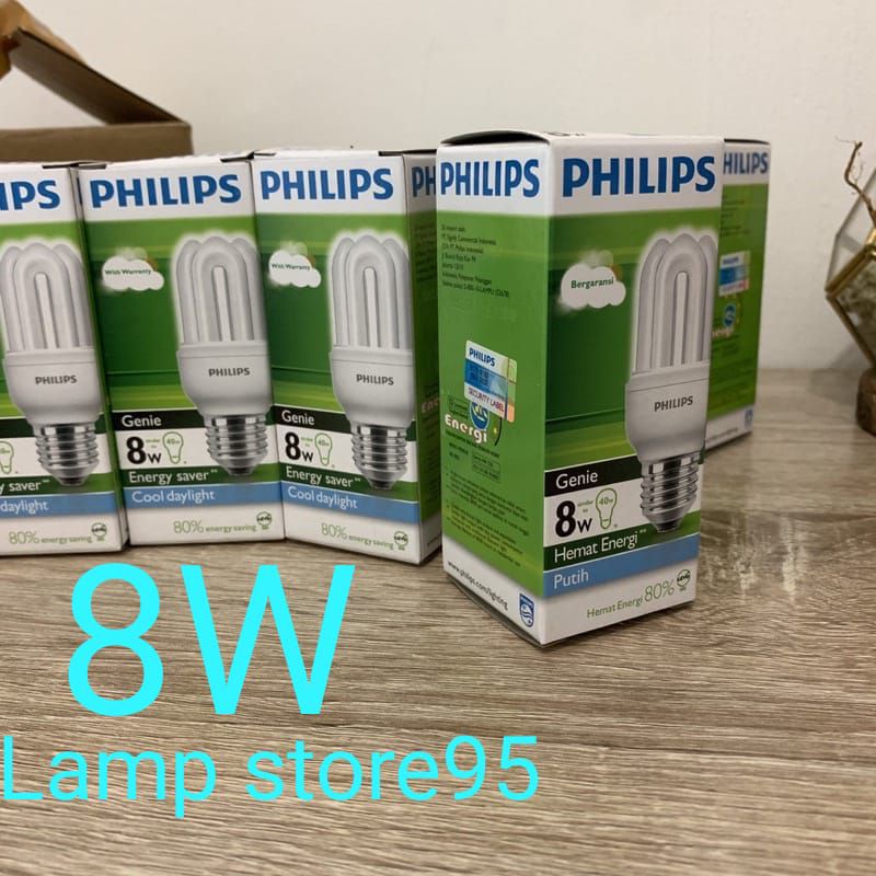 Jual philips Genie 8w E27 cool Day Light(putih) | Shopee Indonesia