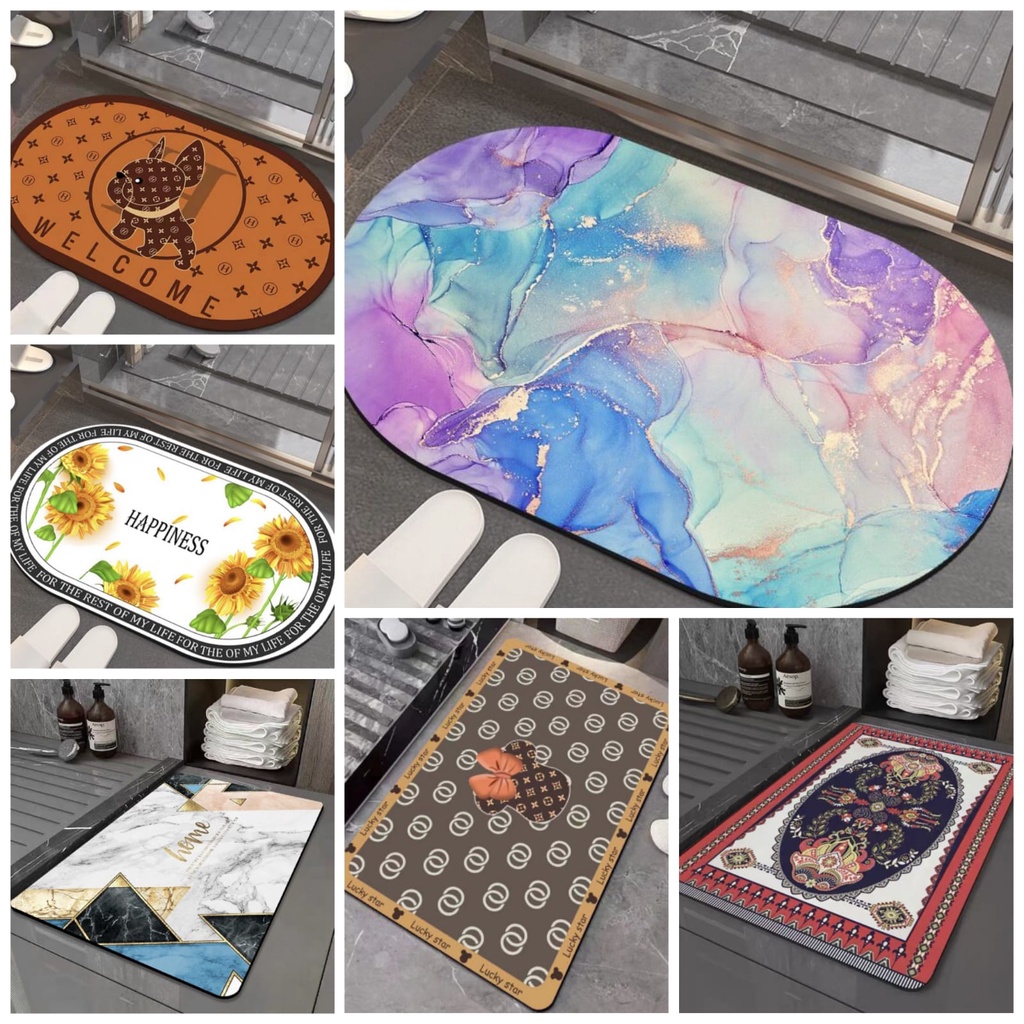 Jual Utama Jakarta - UJ044 Keset Diatomite PREMIUM Motif/Keset Kaki ...