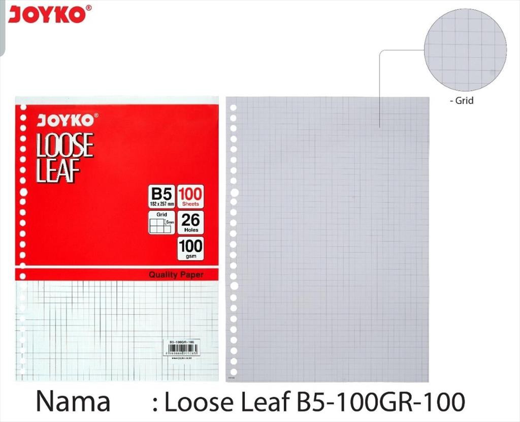Jual Isi File Loose Leaf B5-100 KOTAK Joyko | Shopee Indonesia
