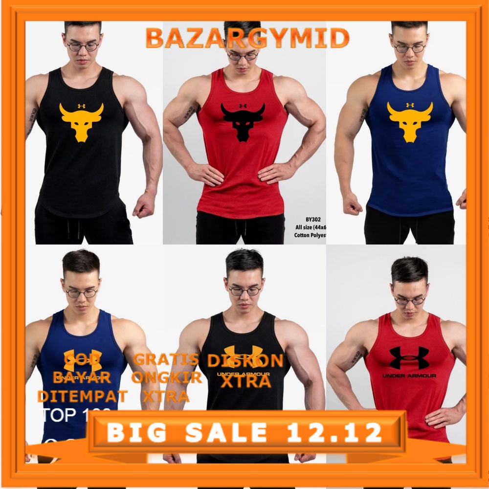 Jual SINGLET GYM PRIA PAKAIAN OLAHRAGA PRIA FITNESS DRIFIT MUSCLEFIT ...