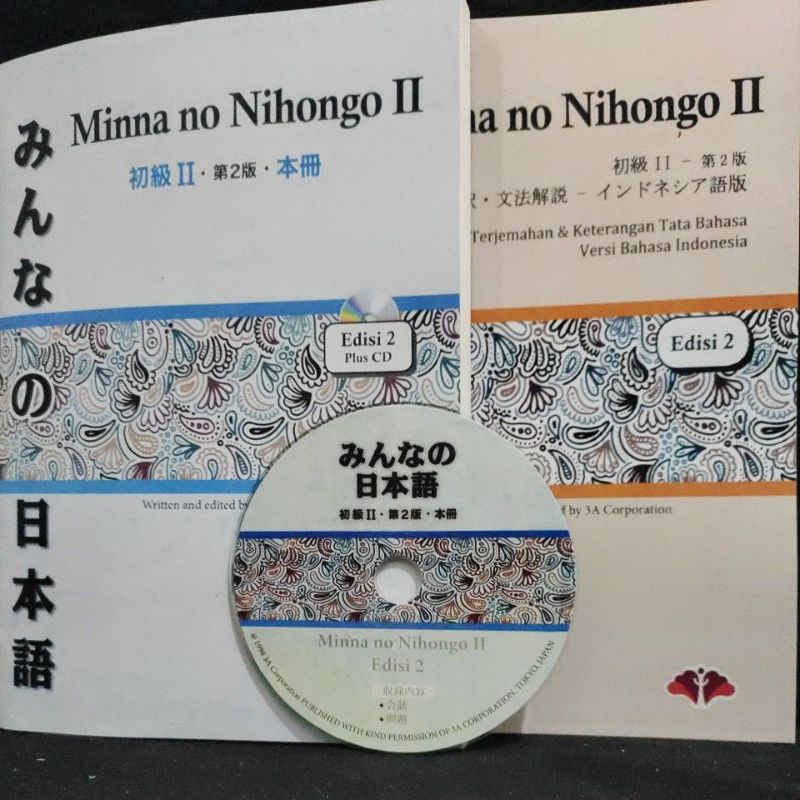 Jual Paket 2 Buku B5 Minna no Nihongo 2 Edisi 2 Versi Jepang & Terjemahan + CD | Shopee Indonesia