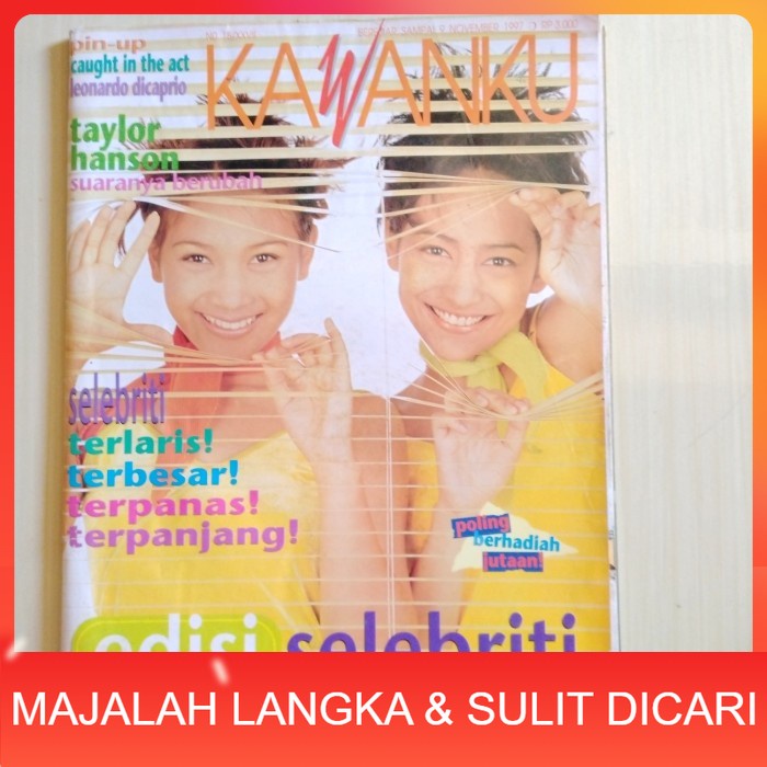 Jual Majalah Kawanku No18 Nov 1997 Cindy Fatika Sari And Dwi Langka Shopee Indonesia 