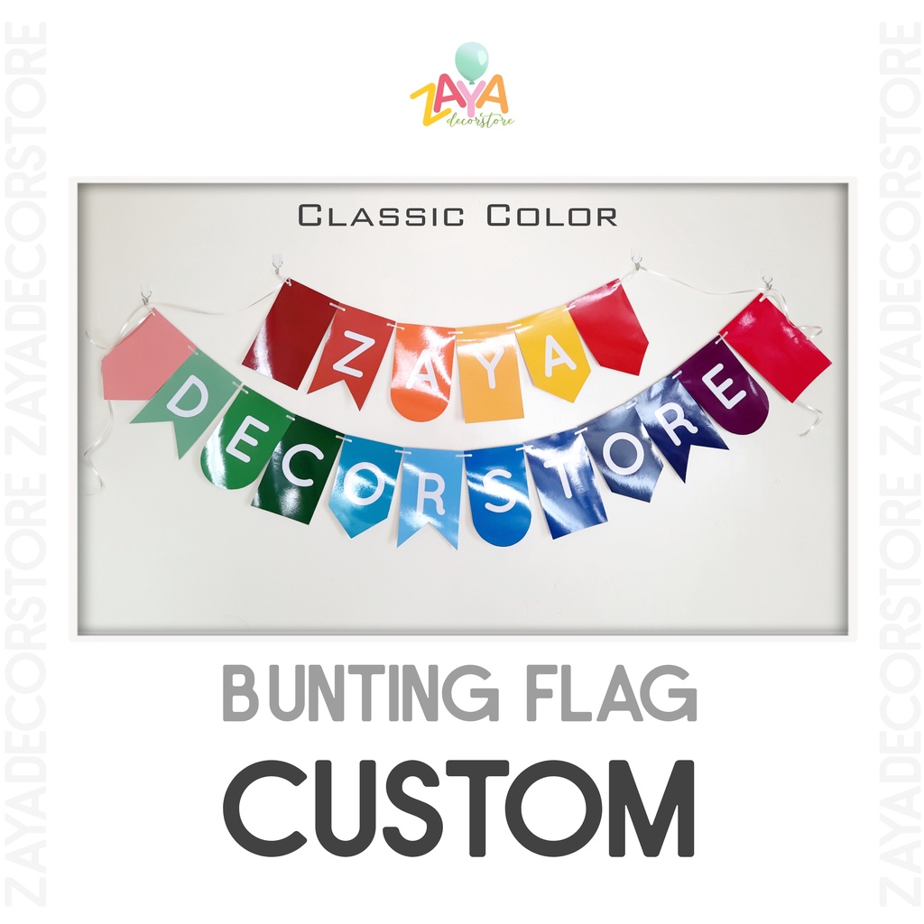 Jual CUSTOM_ Banner Kertas/Bunting Flag | Shopee Indonesia