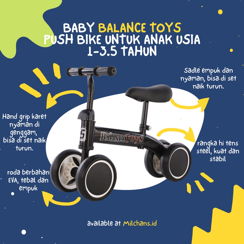 Jual Balance Toys / Push Bike / Sepeda Latihan Keseimbangan Bayi/Balita ...