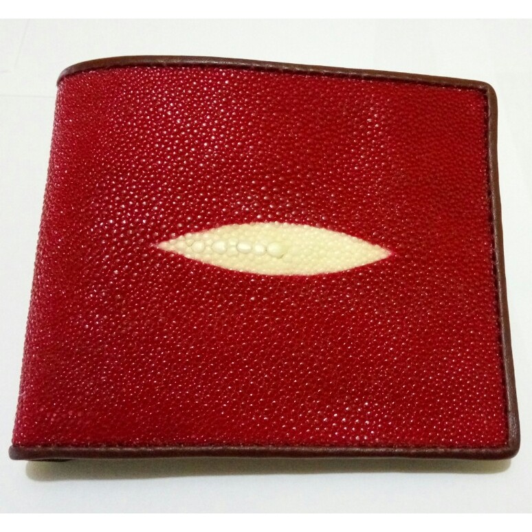 Jual Dompet Kulit Ikan Pari Pria Model Diamond Merah (OWL) | Shopee ...