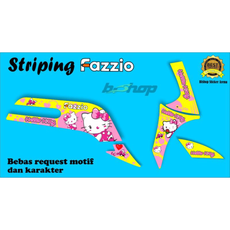 Jual Striping fazzio motif hello kitty varian warna pilihan keren ...