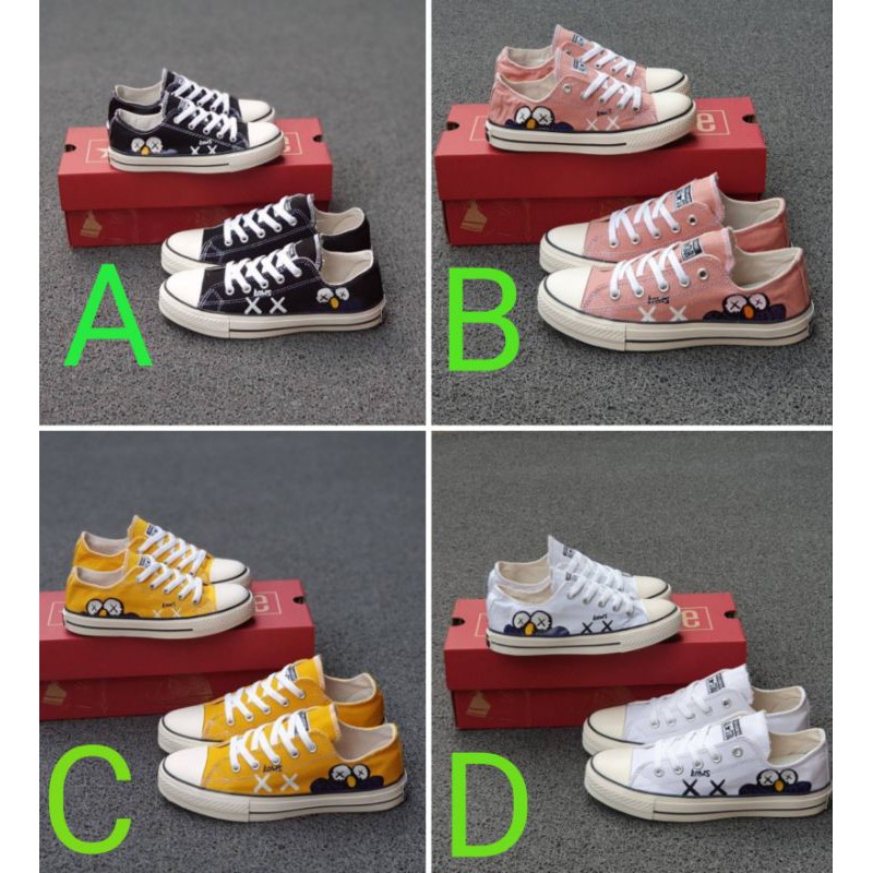Jual Sepatu Couple mom and kids Converse x kaws elmo low mom and kids ...