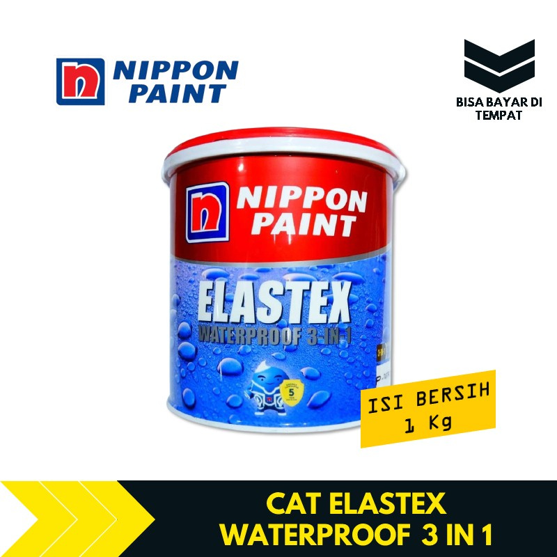 Jual Cat Tembok & Dinding Nippon Paint Elastex Waterproof 3 IN 1 Anti Bocor 1 Kg TBMS308 ...