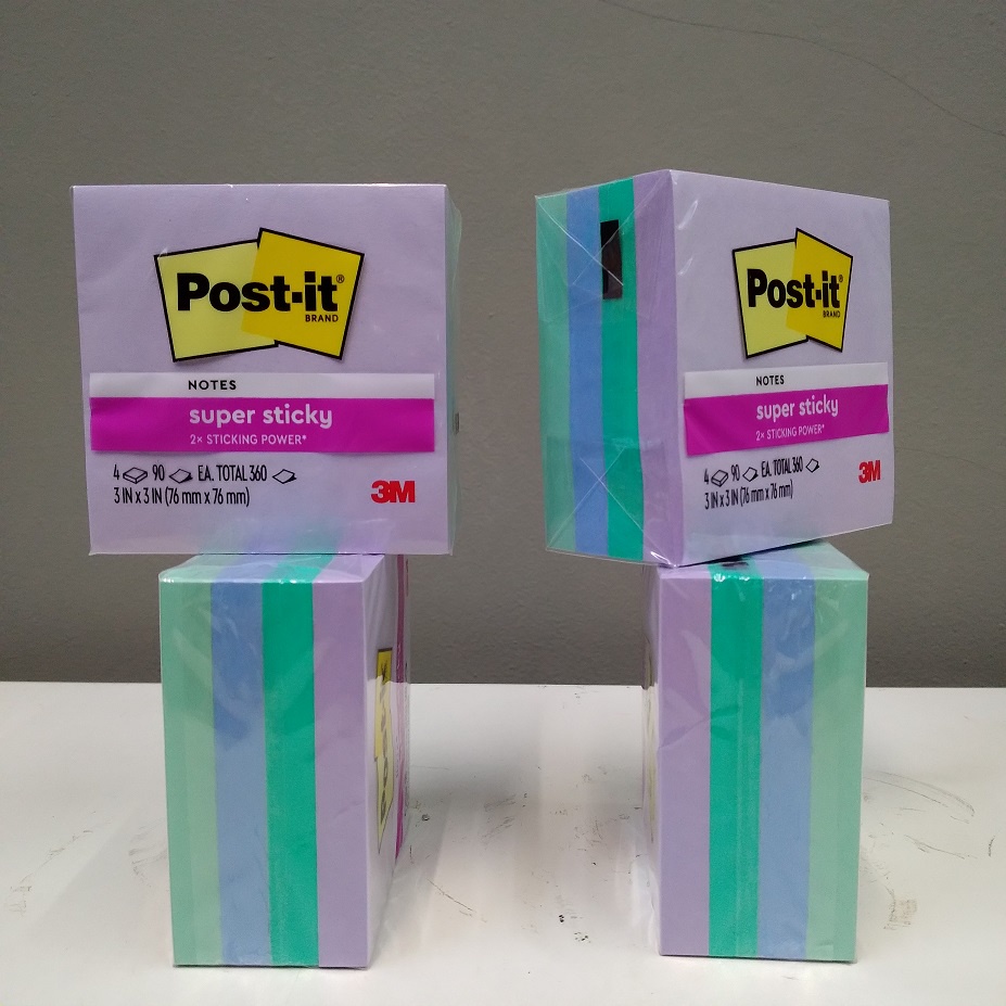 Jual 3M Post It Super Sticky Notes 654-4SS-BLU Blue 3 inch x 3 inch ...