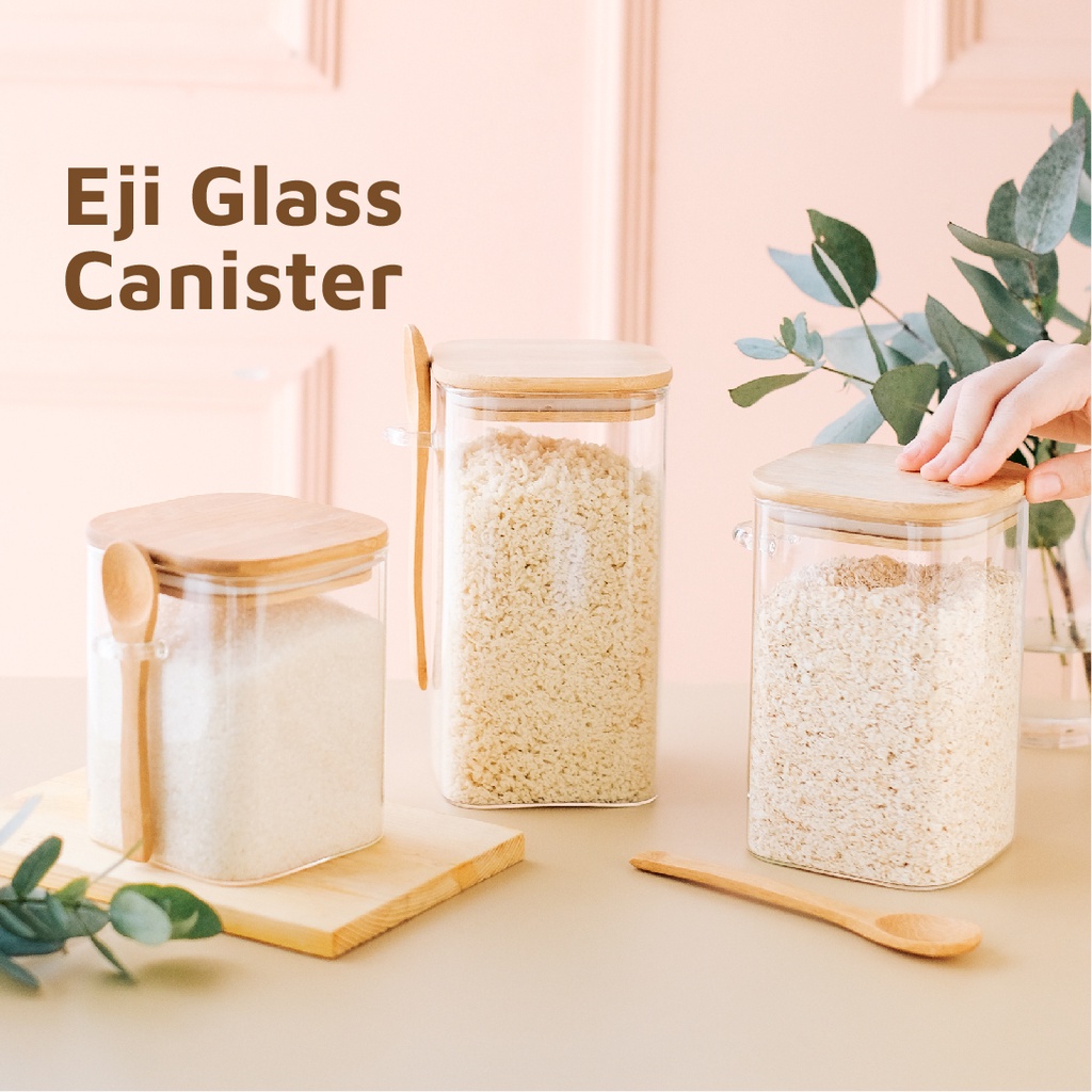 Jual Toples Kaca Kotak Aesthetic / Toples Susu / Toples Gula / Toples ...